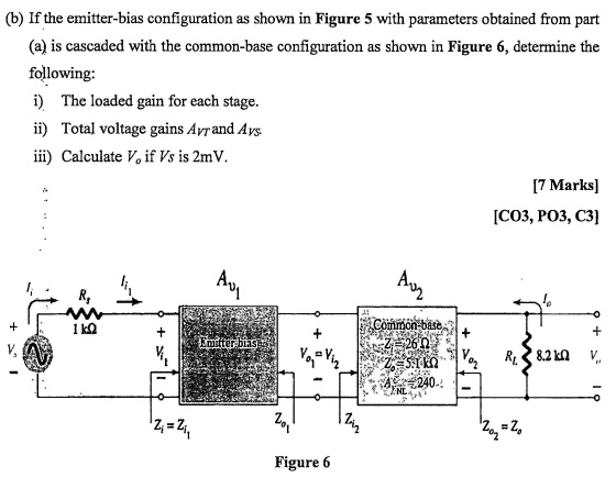 SOLVED: (b) If the emitter-bias configuration as shown in Figure 5 with parameters obtained from ...