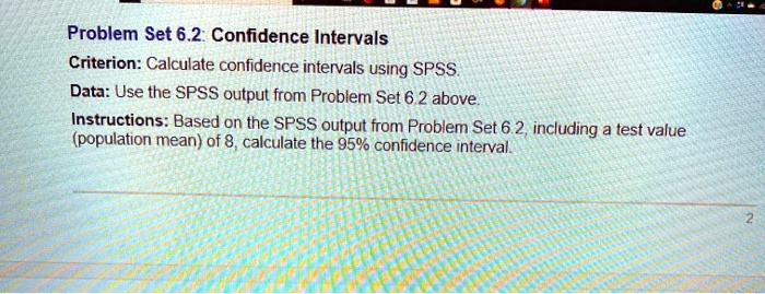 problem set 62 confidence intervals criterion calculate confidence ...