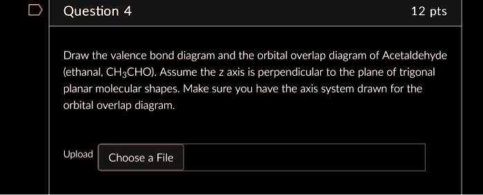 Draw the valence bond diagram and the orbital overlap diagram of ...