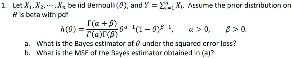 SOLVED: Let X1, X2, Xn be iid Bernoulli(0), and Y = Î£i-1Xi. Assume the ...