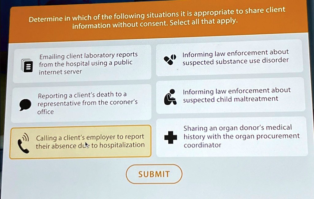 determine in which of the following situations it is appropriate to ...