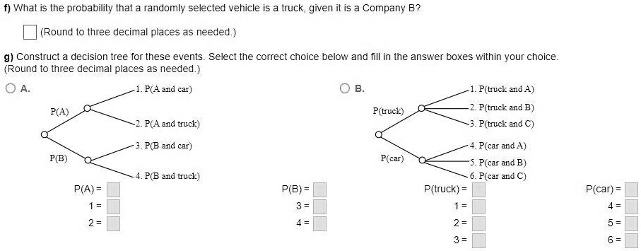 SOLVED: What is the probability that randomly selected vehicle is truck ...