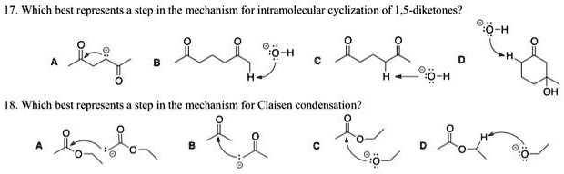 Which step represents the mechanism for intramolecular cyclization of ...