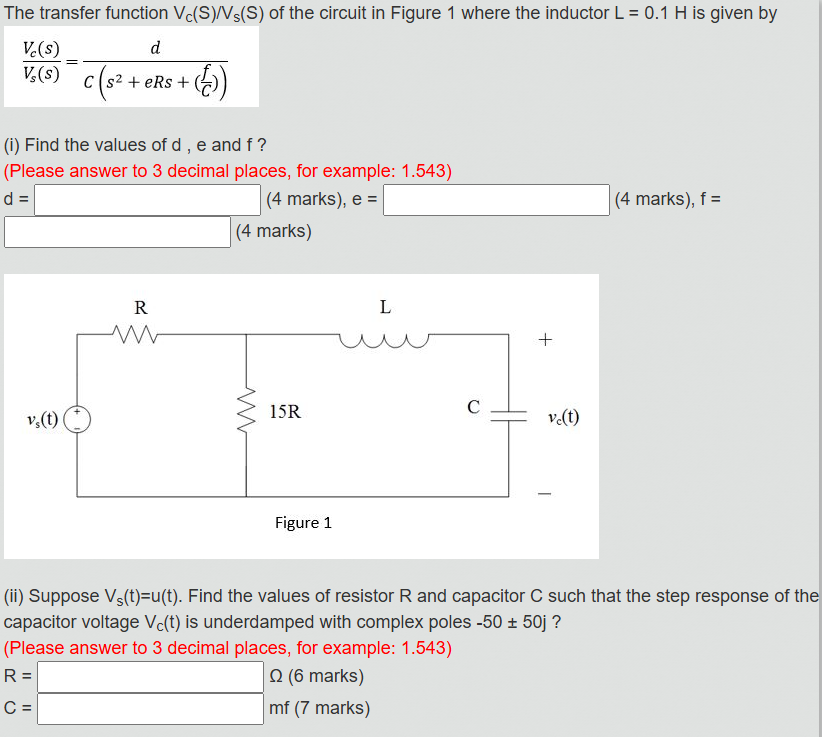 the transfer function mathrmvmathrmcmathrms mathrmvmathrmsmathrms of ...
