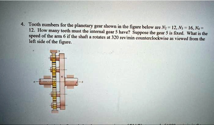 tooth numbers for the planetary gear shown in the figure below are nz ...