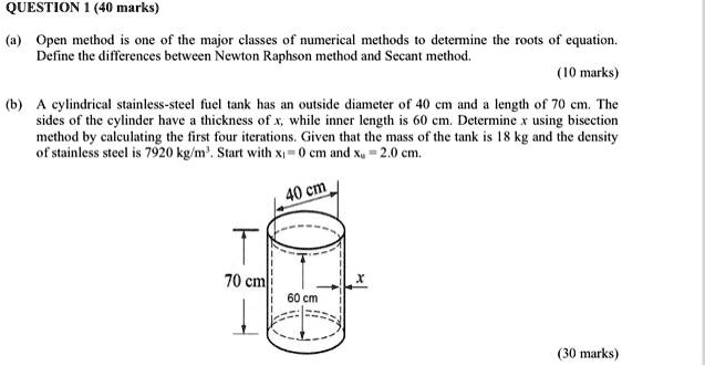SOLVED: QUESTION 1 (40 marks) a) The open method is one of the major ...