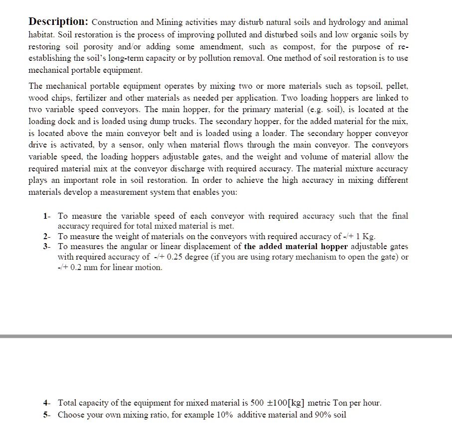 SOLVED: Description: Construction and Mining activities may disturb ...