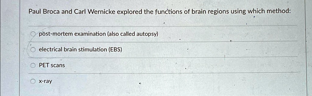 Paul Broca and Carl Wernicke explored the functions of brain regions ...