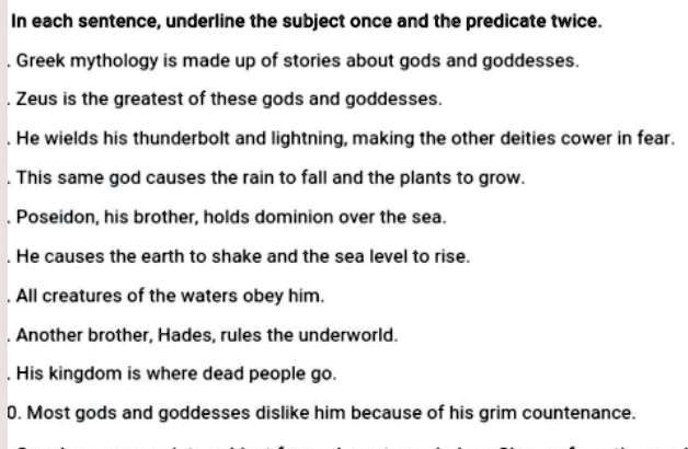 answerexplanation in each sentence underline the subject once and the ...