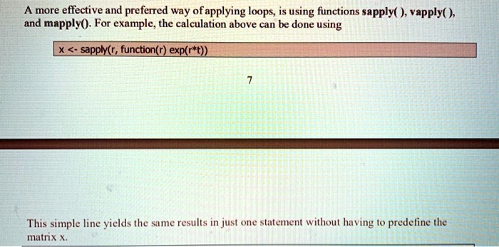 SOLVED: A more effective and preferred way 'ofapplying loops; is Using ...