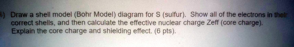 draw a shell model bohr model diagram for sulfur show all of the ...