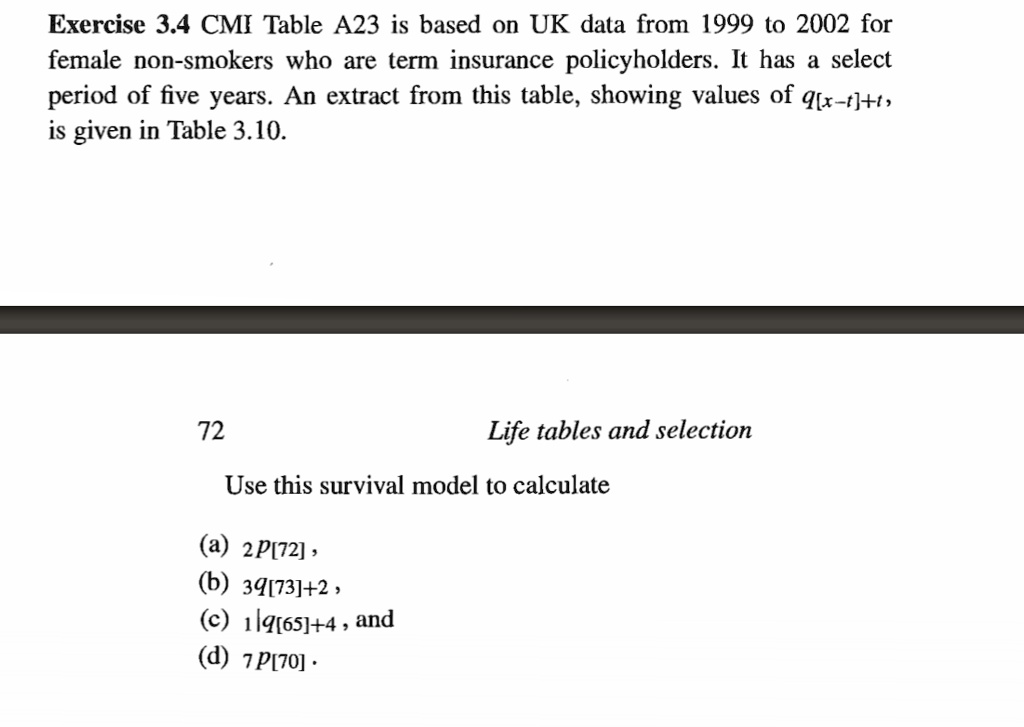 exercise 34 cmi table a23 is based on uk data from 1999 to 2002 for ...