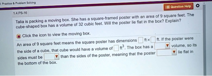 prscice problem scting question help 14ps 16 with an area of 9 square ...