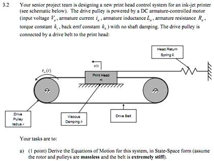 SOLVED: Your senior project team is designing a new print head control ...