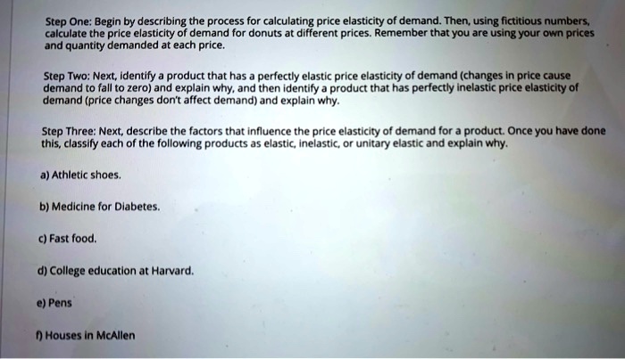 step onebegin by describing the process for calculating price ...