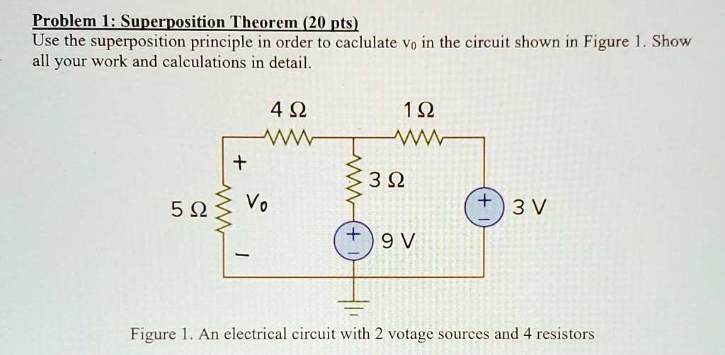 Solved Problem 1 Superposition Theorem 20 Pts Use The Superposition