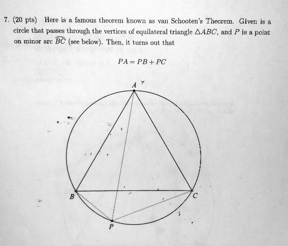 SOLVED: 7, (20 pts) Here is famous theorem known van Schooten's Theorem ...