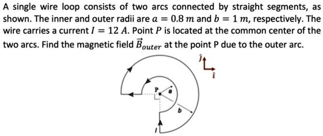 SOLVED: A single wire loop consists of two arcs connected by straight ...