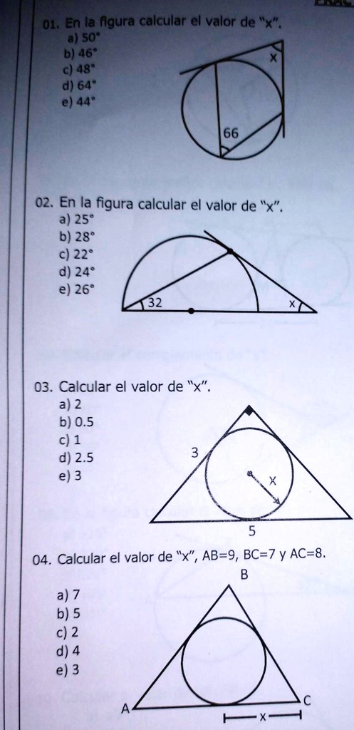 SOLVED: 1) En la figura calcular el valor de SOLVED: 1) En la figura calcular el valor de