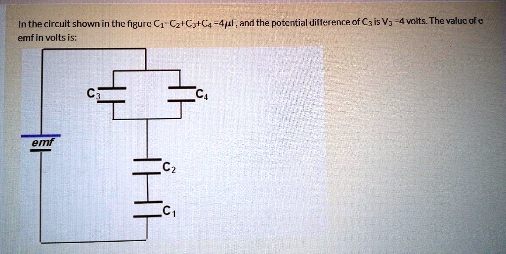 SOLVED: In the circuit shown in the figure, C1 + C2 + C3 + C4 = 4pF, and the potential ...