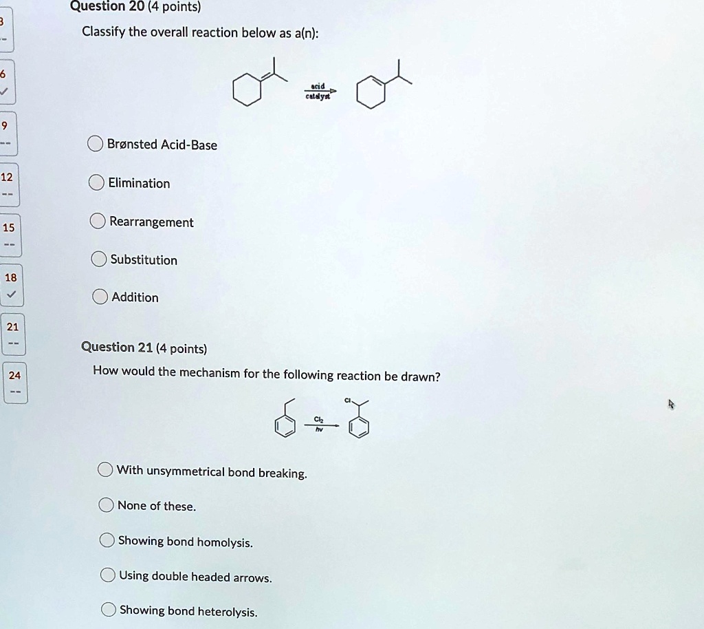 SOLVED: 'Question 20 (4 points) Classify the overall reaction below as ... SOLVED: 'Question 20 (4 points) Classify the overall reaction below as ...