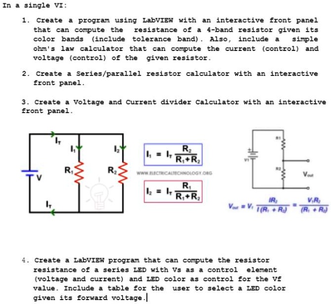 SOLVED: CREATE A LABVIEW PROGRAM FOR ALL OF THE PARTS. ATTACH THE ILLUSTRATION OF THE FRONT ...