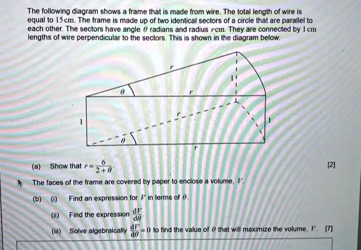 SOLVED: The following diagram shows a frame that is made from wire. The ...