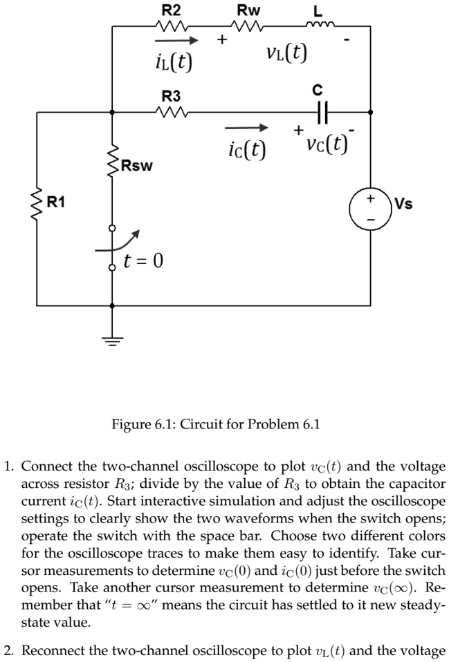figure 61 circuit for problem 61 connect the two channel oscilloscope to plot vct and the ...