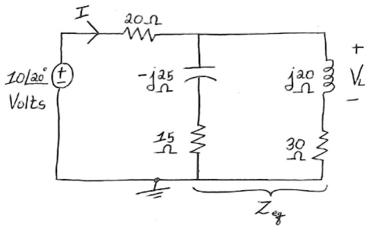 SOLVED: a) Determine the numerical value for the equivalent impedance ...
