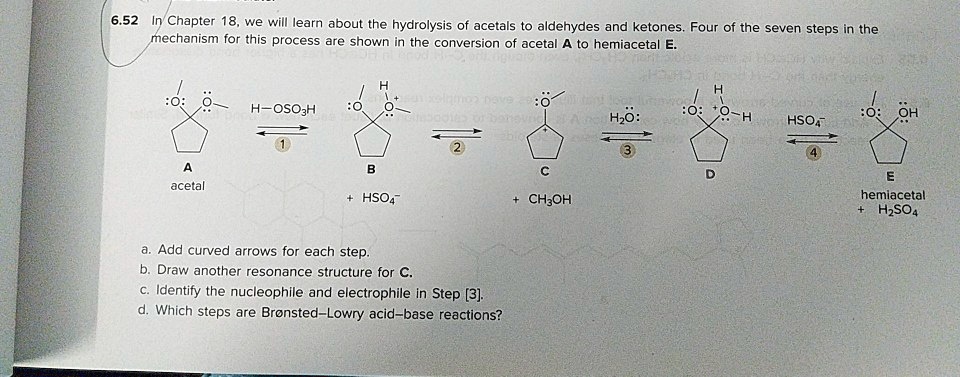 SOLVED: In Chapter 18, we will learn about the hydrolysis of acetals to ...