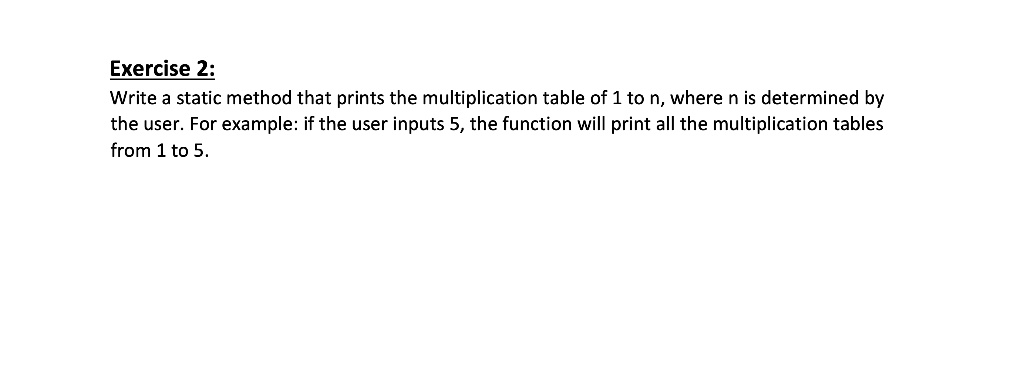 SOLVED: Write the code using C# Exercise 2: Write a static method that ... SOLVED: Write the code using C# Exercise 2: Write a static method that ...