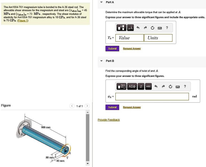part a determine the maximum allowable torque that can be applied at a ...