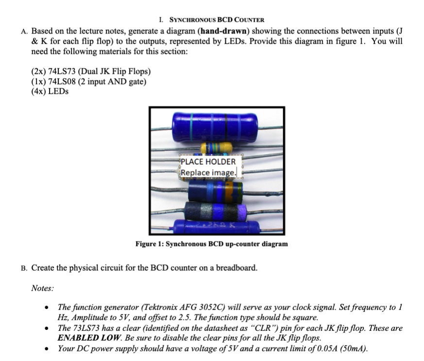 use Tinkercad and Multisim for diagram and how to set up the breadboard. I. SYNCHRONOUS BCD ...