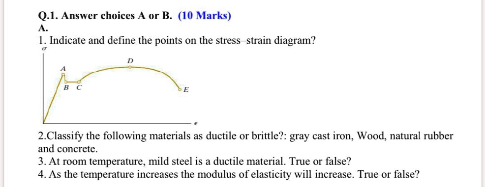 SOLVED: Q.1: Answer choices A or B (10 Marks) 1. Indicate and define ...