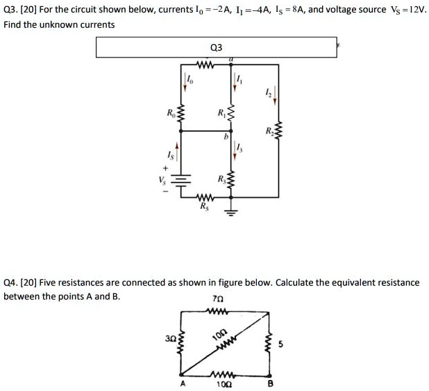 SOLVED: Q3. [20] For the circuit shown below, currents Io = -2A, I = -4A, Is = 8A, and voltage ...