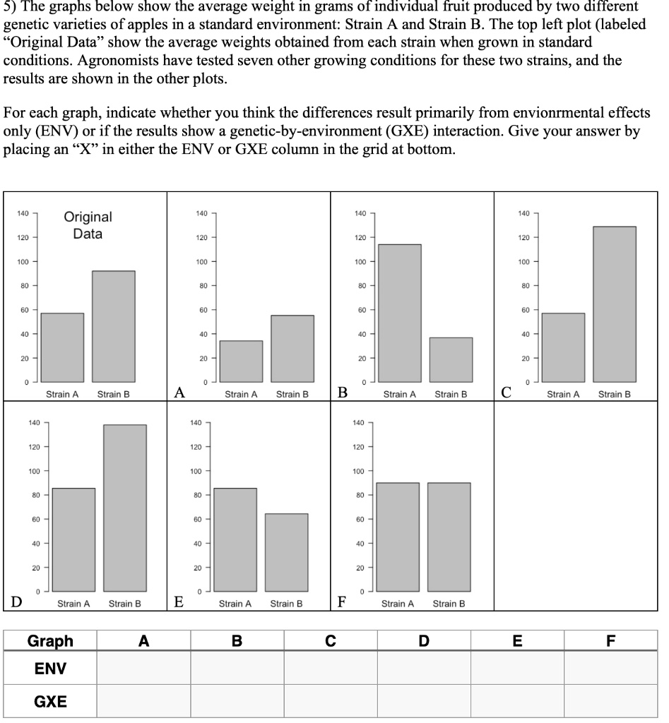 SOLVED: 5) The graphs below show the average weight in grams of ...
