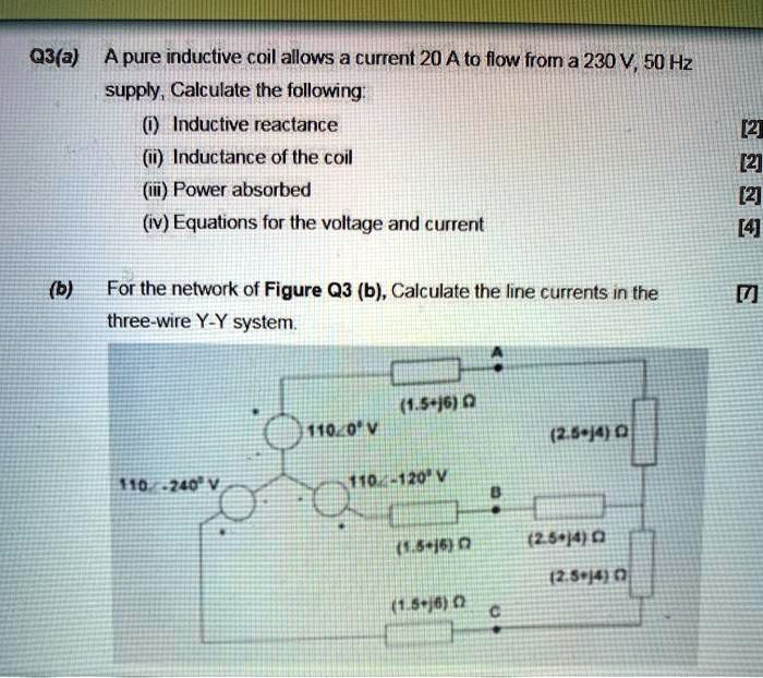 032 a pure inductive cail allows a current 20 a to flow from a 230 v 50 ...