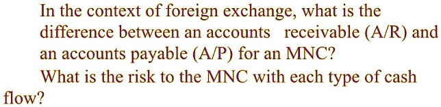 SOLVED: In the context of foreign exchange, what is the difference ...