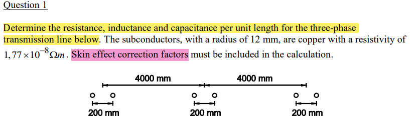 SOLVED: Question 1 Determine the resistance, inductance and capacitance ...
