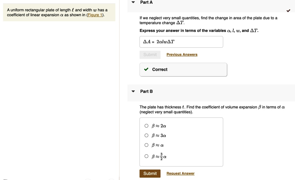 SOLVED: Need help with part B please. A uniform rectangular plate of ...