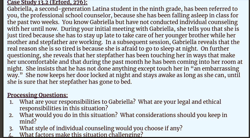 Case Study 13.2 (Erford, 276): Gabriella, a second-generation Latina ...