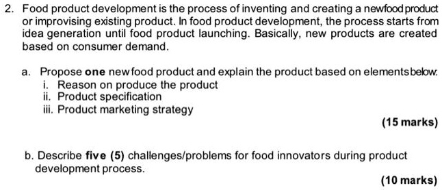 food product development is the process of inventing and creating a ...