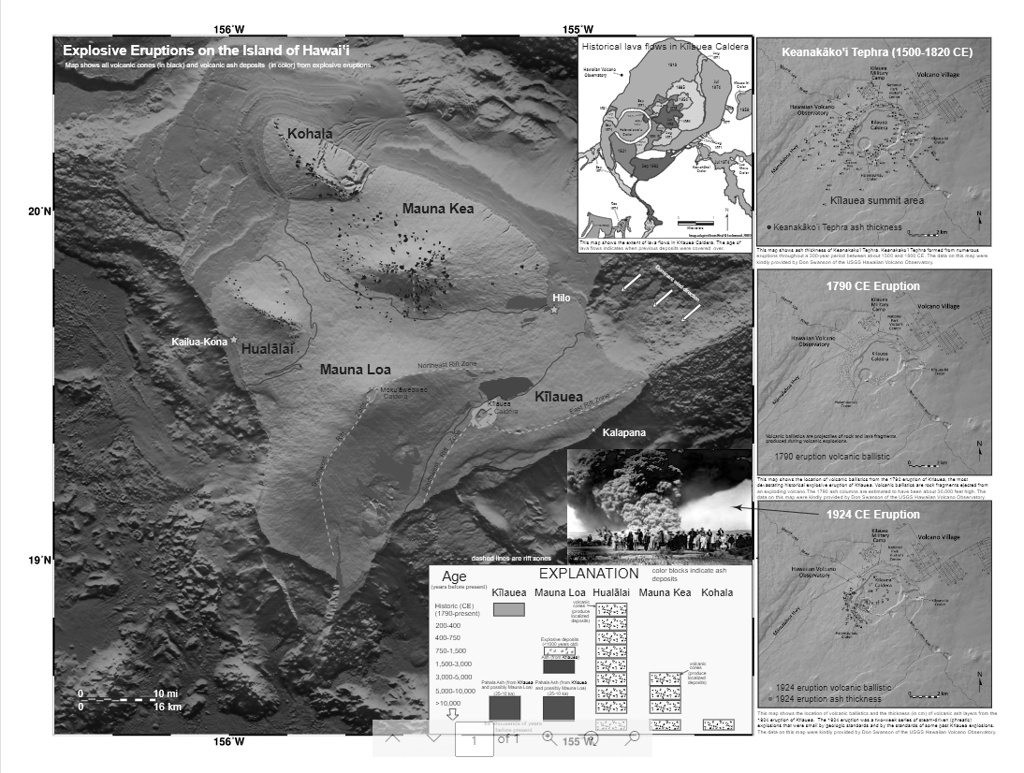 explosive eruptions map questions where are there historical explosive ...