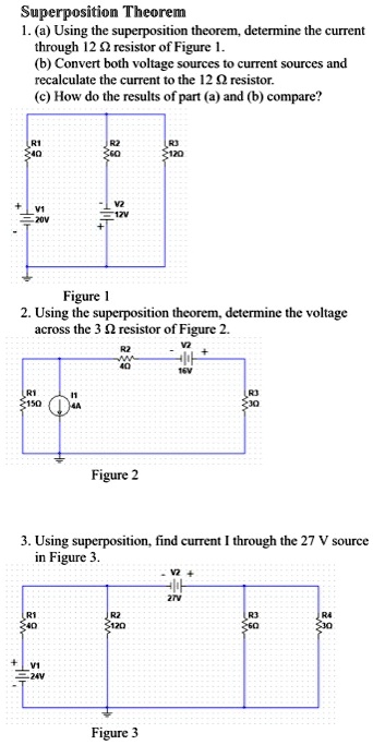 Solved Superposition Theorem 1 A Using The Superposition Theorem
