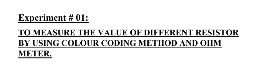 write these details for following experiment on word 1 apparatus ...
