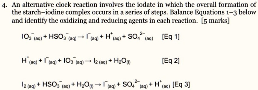 VIDEO solution: An alternative clock reaction involves the iodate in ...