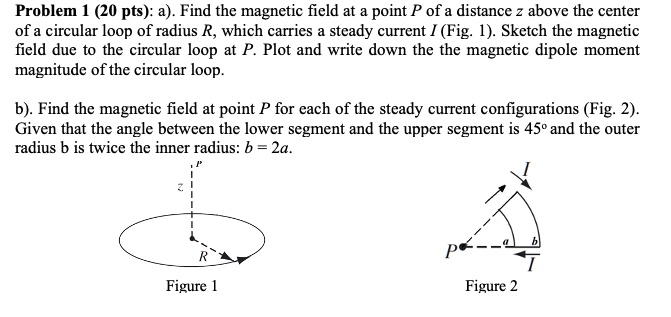 SOLVED:Problem (20 pts): a) . Find the magnetic field at point P of a ...