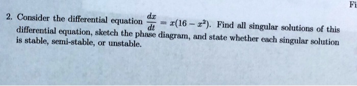 SOLVED: Consider the differential equation d^2y/dx^2 - (16 - dy/dx) = 0 ...