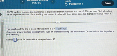 part 2 of 2 foints 0 of 1 save a 720 washing machine in a laundromat is ...