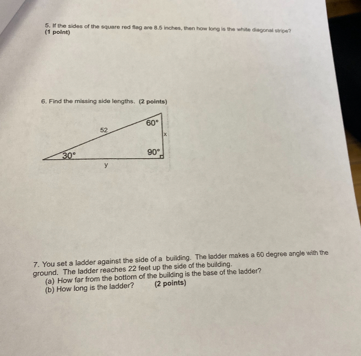 SOLVED: 5. If the sides of the square red flag are 8.5 inches, then how ...